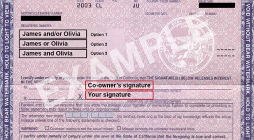 If Two Names Are On A Car Title Can One Person Sell It?