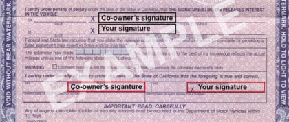 If Two Names Are On A Car Title Can One Person Sell It?