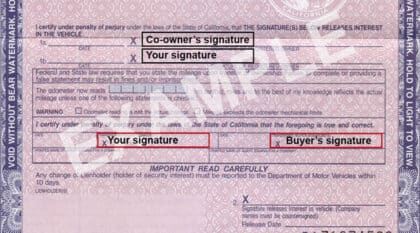 If Two Names Are On A Car Title Can One Person Sell It?