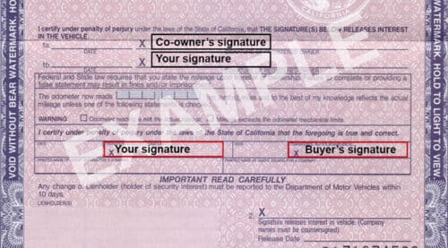 If Two Names Are On A Car Title Can One Person Sell It?